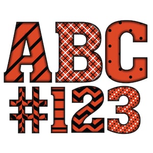 Digital Download | Chunky Orange and Black Pattern Fill | PNG Clipart ...