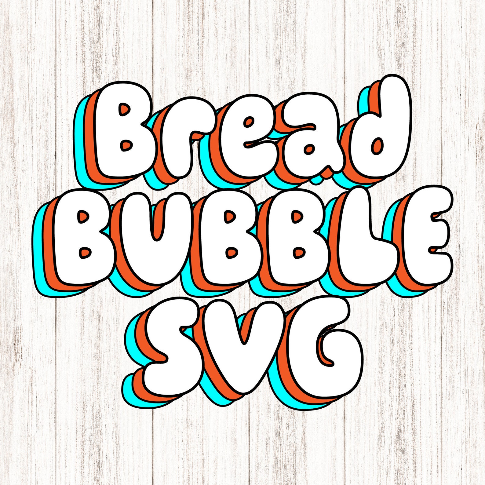 Round Bubble SVG Alphabet Bread Bubble Letters Cute Kids - Etsy
