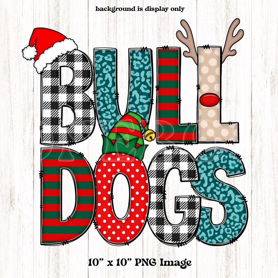 Bulldogs Christmas Doodle PNG Bundle, Digital Download, Sublimation ...
