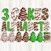 Tree Cake Alphabet PNG Bundle, Set of 3, White Brown Green Doodle ...