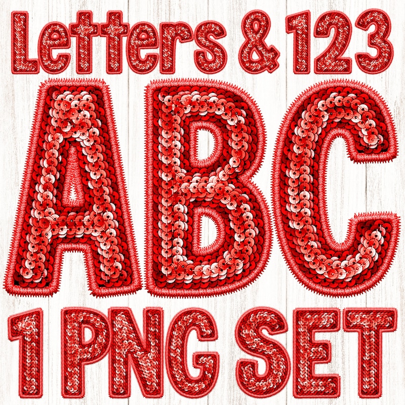 Sequin Letter Patchs - Etsy