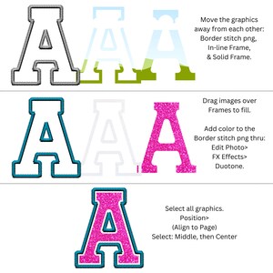 Digital Athletic Patch PNG, Faux Embroidery Sports Alpha Letters ...