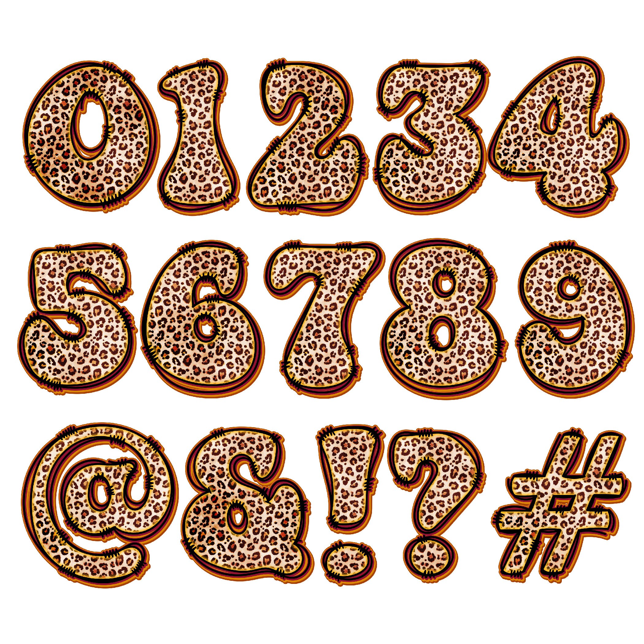 Digital Download Doodle Retro AG Leopard Pattern Vintage - Etsy