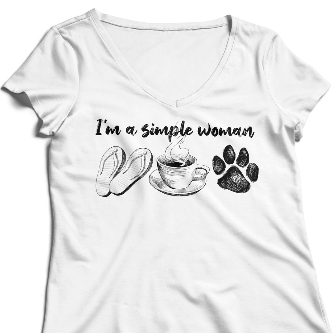 I'm a Simple Woman PNG Custom, Hand Drawing, Line Art, Image With Flip ...