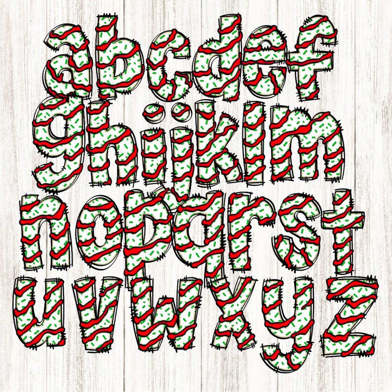 Tree Cake Alphabet PNG Bundle Set of 3 White Brown Green - Etsy