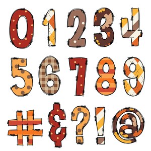 Digital Download | Doodle Letters Fall 2 Pattern Fill | PNG Clipart ...