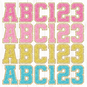 Faux Chenille Letters PNG Bundle, Realistic Chenille Texture Alphabets ...