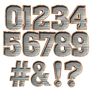 Digital Download | 3D Corrugated Metal Rustic With Wood Accent Letters ...