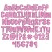 Pink Football Alphabet, Faux Embroidery Stitch Alpha, American Football ...