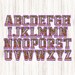 Football Letters PNG, Purple Glitter Leopard & Laces Stitch, Background ...