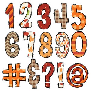 Digital Download | Doodle Letters Fall 1 Pattern Fill | PNG Clipart ...