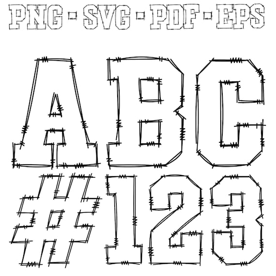 Varsity SVG Alphabet Collegiate School Block Design File - Etsy