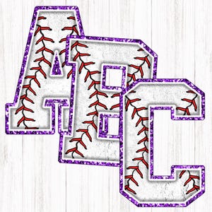 Baseball Block Alphabet, Clipart Alpha Letters & Numbers, Varsity ...