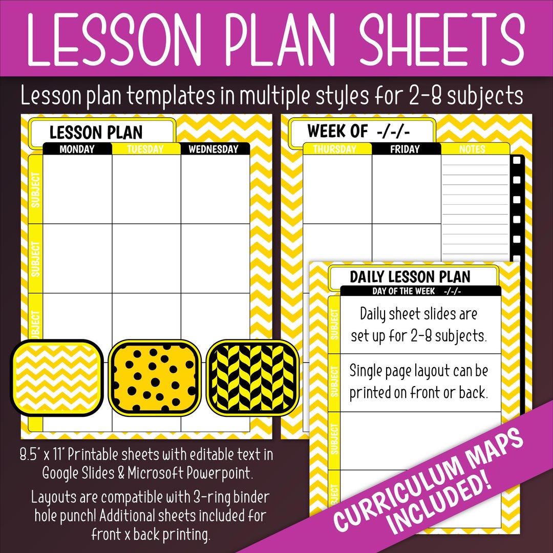Lesson Plan Sheets & Curriculum Maps (editable) | Geometric Shapes ...