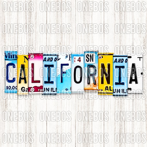 California License Plate Font - Etsy UK