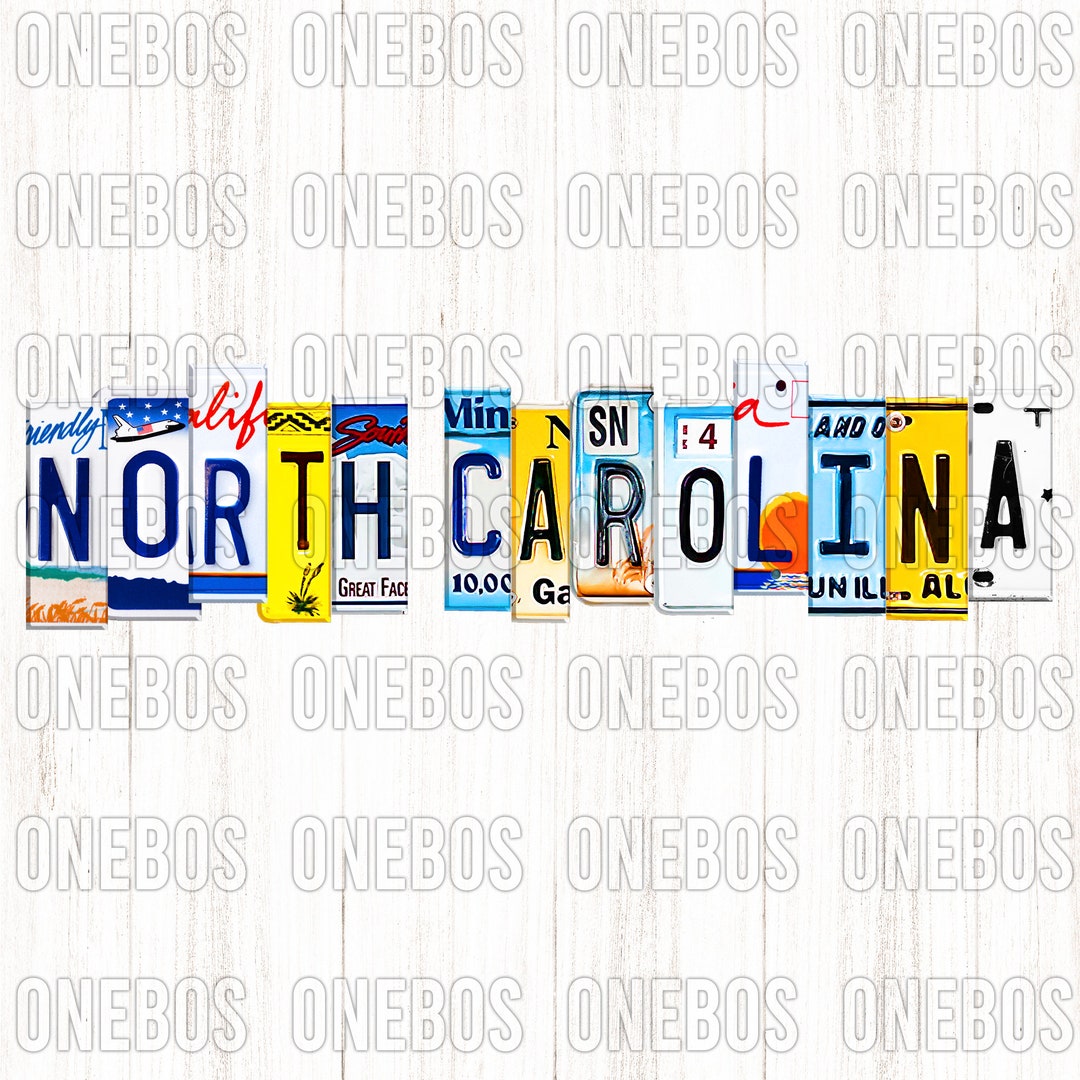 North Carolina Word PNG | Digital Word Design Ready to Press ...