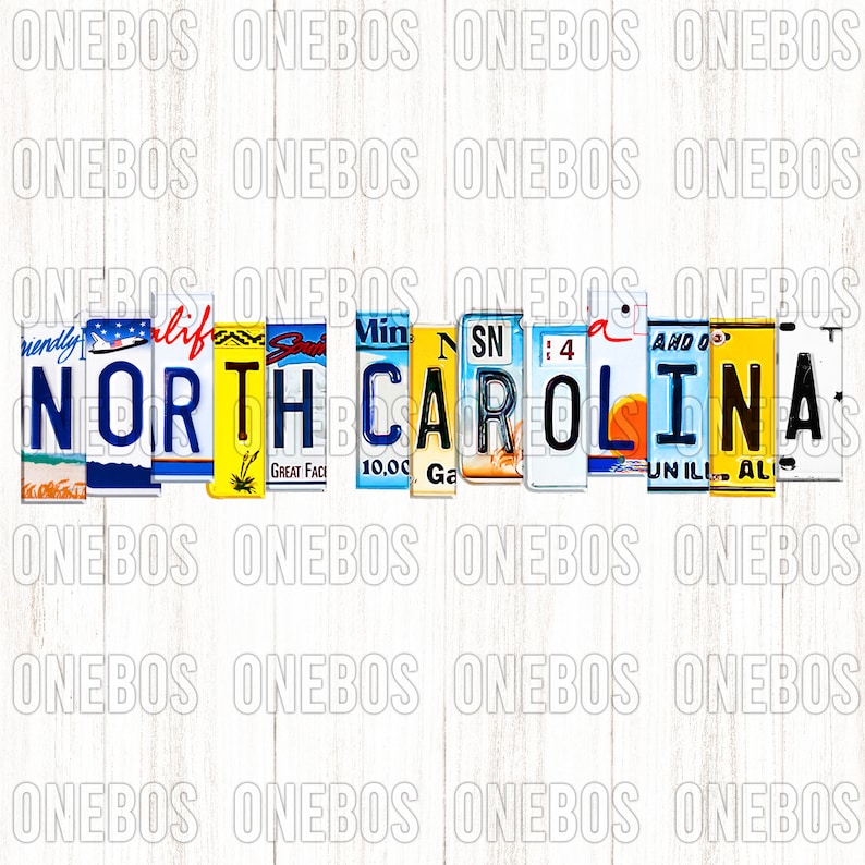 North Carolina Word PNG Digital Word Design Ready to Press - Etsy