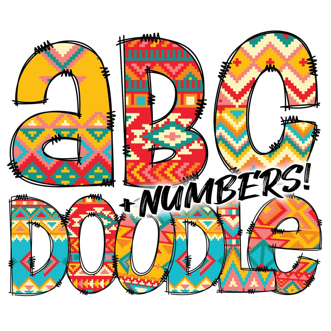 Digital Download | Doodle Aztec Pattern Fill 1 | PNG Clipart Bundle ...