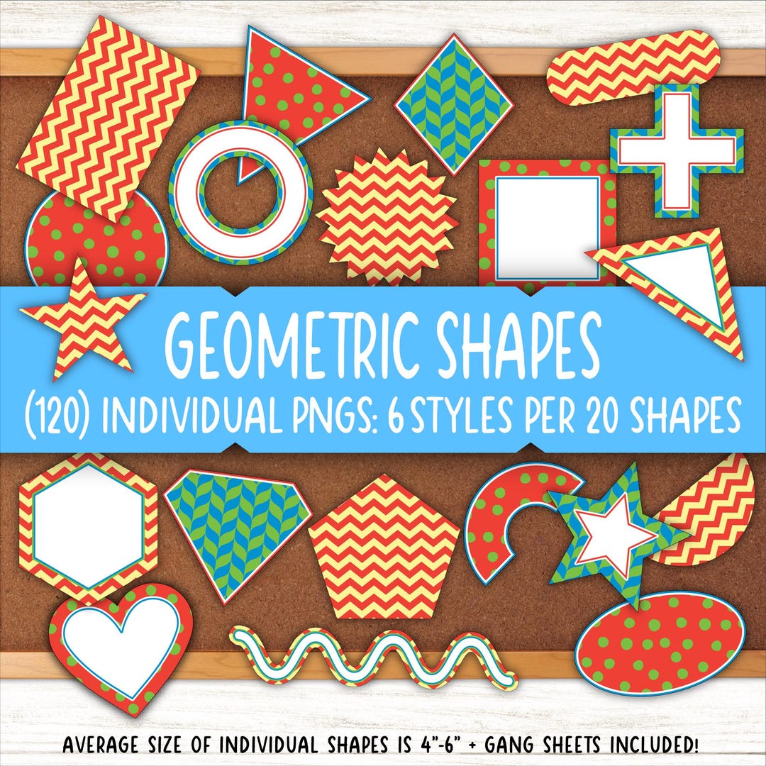 Shape & Design Frame Pack | Geometric, Chevron, Polka Dots, Grid ...