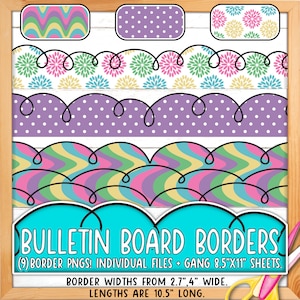 Doodle Borders for Bulletin Boards | Print & Cut, Seamless | Classroom ...