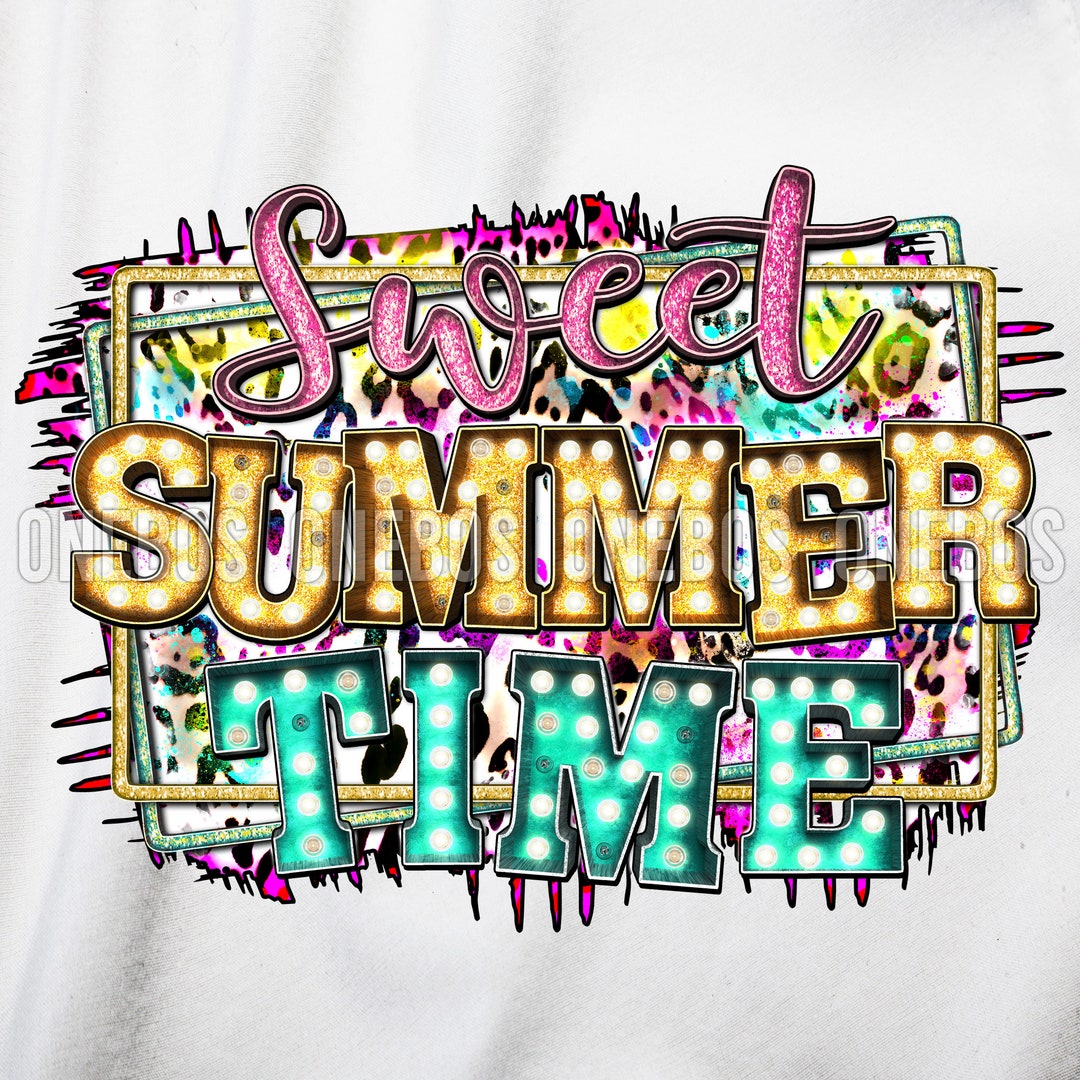 Sweet Summer Time PNG, Summer Leopard Design With Marquee Letter ...