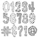 Digital Download | Doodle Hand Drawn Black White Multi Pattern Fill ...