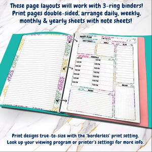 Calendar Pack - Editable Daily | Weekly | Monthly | Yearly | Flower ...