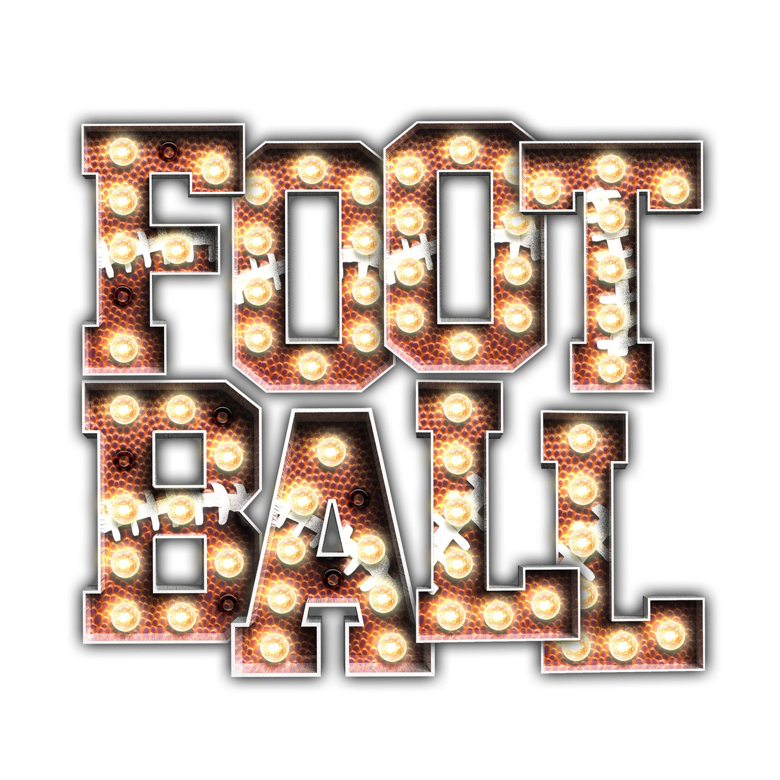 Digital Download Football Pattern Rustic Marquee Letters & - Etsy