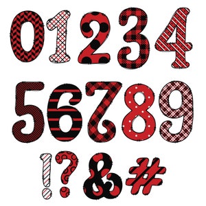 Digital Download | Doodle Red White Black 1B Pattern Fill | PNG Clipart ...