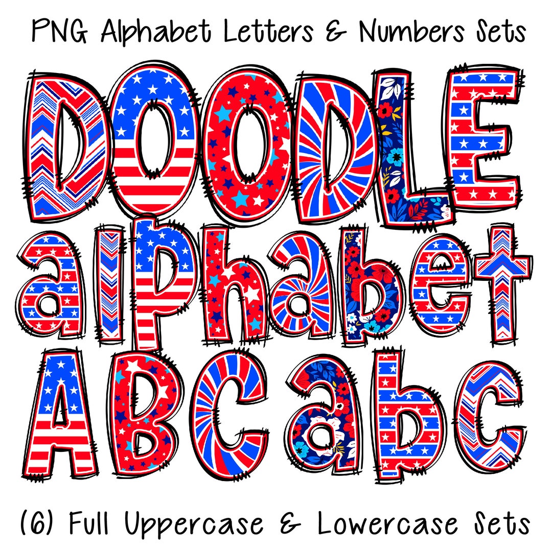 Patriotic Stars N Stripes Pack | FLAG Chevron VS3 Pattern Alphabet, Mix ...