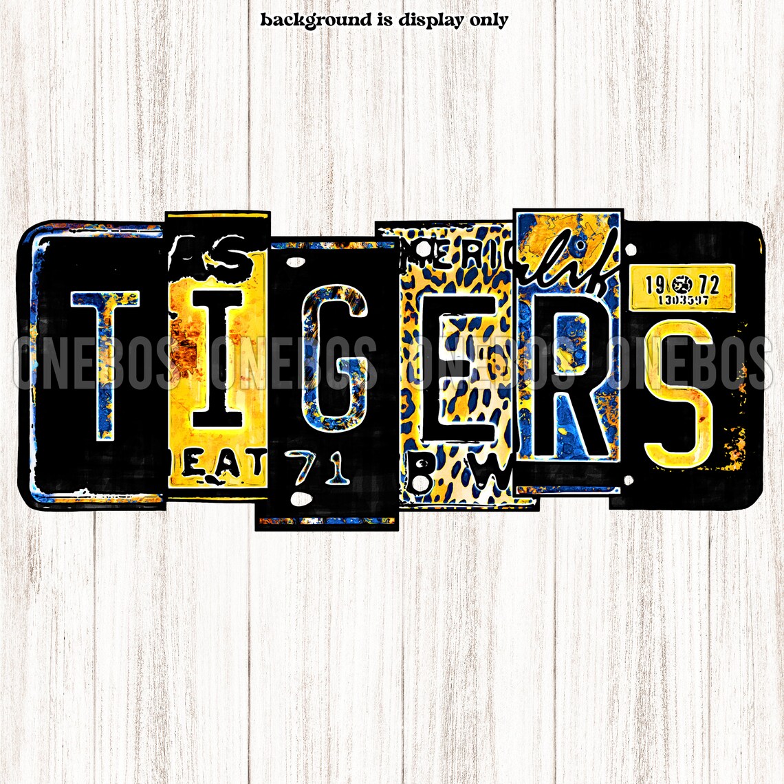 Tigers License Plate Dynasty PNG Blue Gold Black Leopard - Etsy
