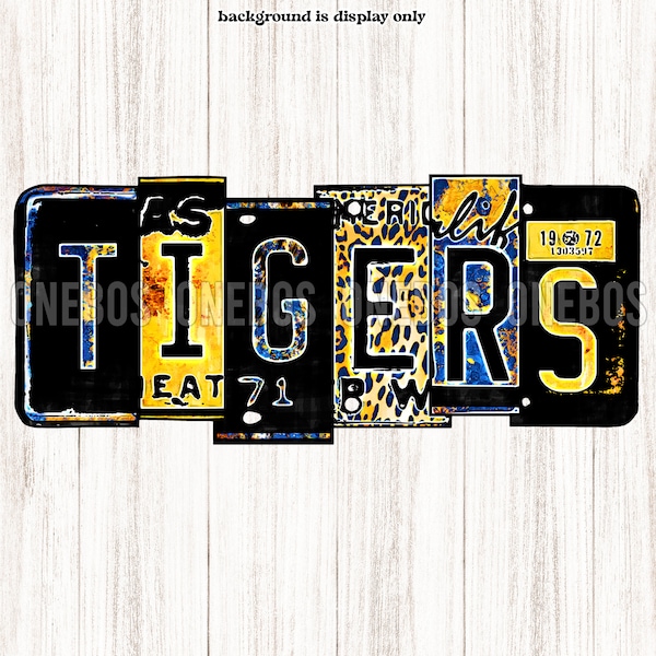 Blue Gold Tigers Png - Etsy