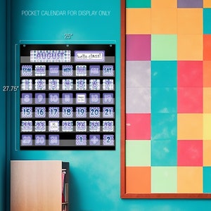 Wall Calendar - Pocket Chart for Teachers | Daisy, Floral, Diamonds ...