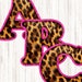 Leopard Pattern Alphabet With Pink Glitter Accent, PNG, Clipart ...