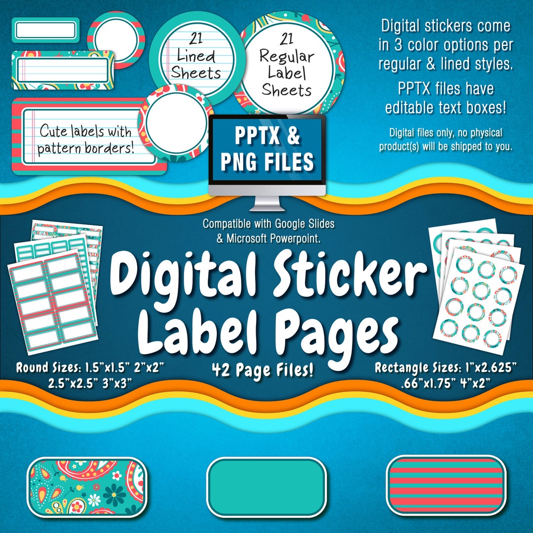 Label Sheet Templates, Editable Text | Avery Compatible | Paisley ...