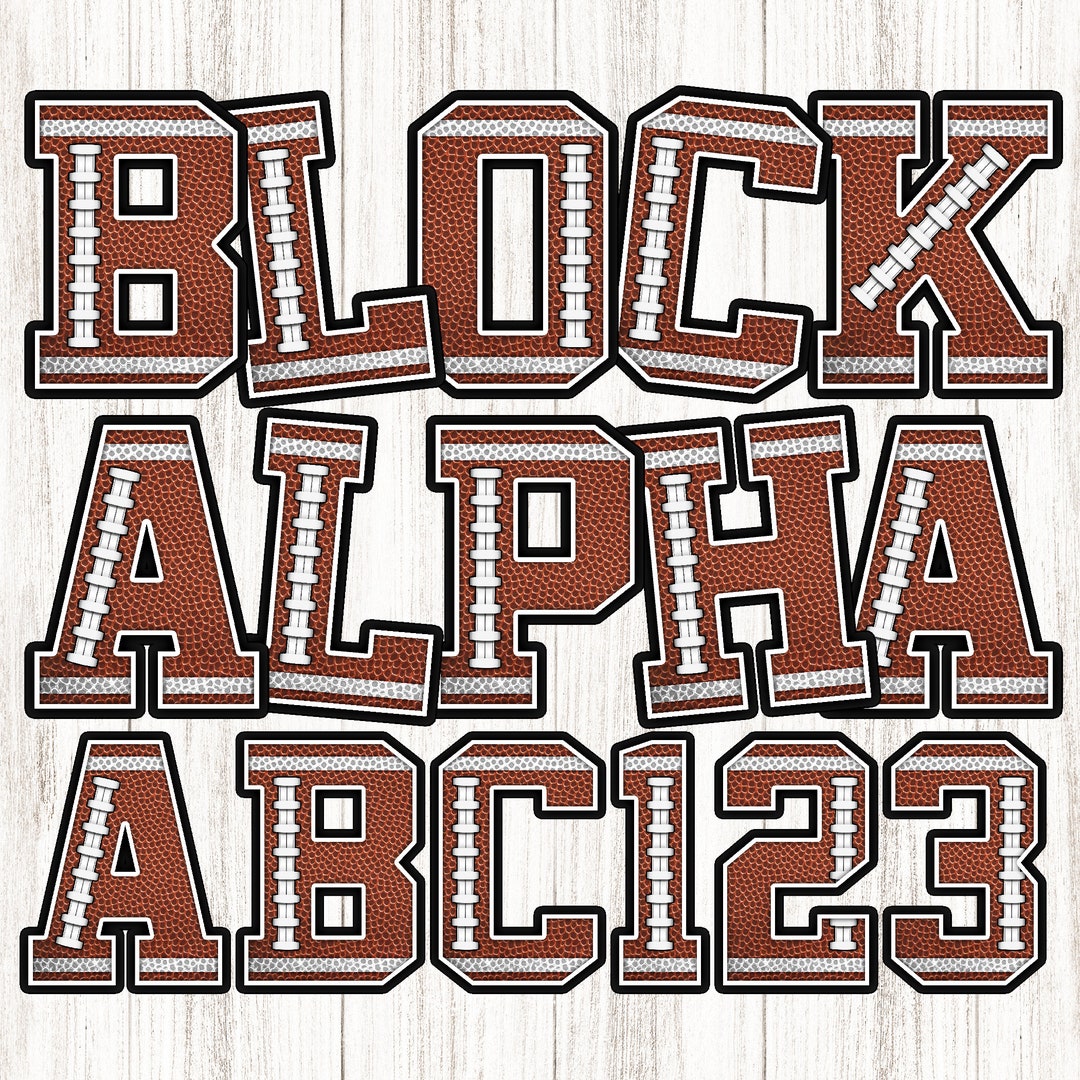 Football Letters PNG, Pebble Grain Texture & Laces Pattern Fill Alpha ...