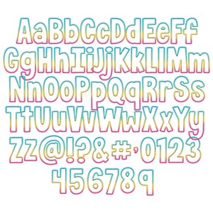 Stitch Frame Border PNG Alphabets, 7 Pack Bundle Faux Embroidery ...