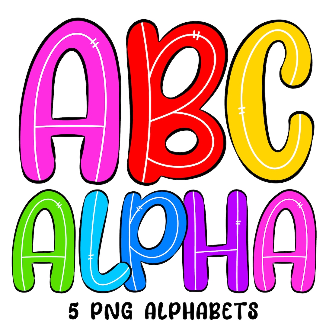 Sweet Bubble Lined Alphabet Brights, Rainbow School Basics, Retro ...