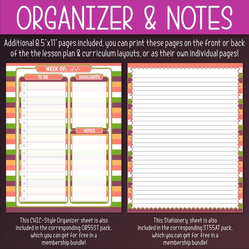 Lesson Plan Sheets & Curriculum Maps (editable) | Stripes, Polka Dots ...