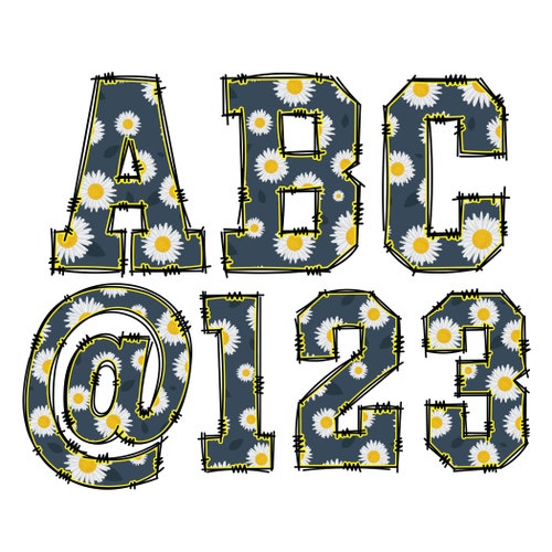 Digital Download Doodle Daisy Pattern Fill PNG Clipart - Etsy