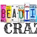 Beautiful & Crazy PNG | Digital Word Design Ready to Press ...
