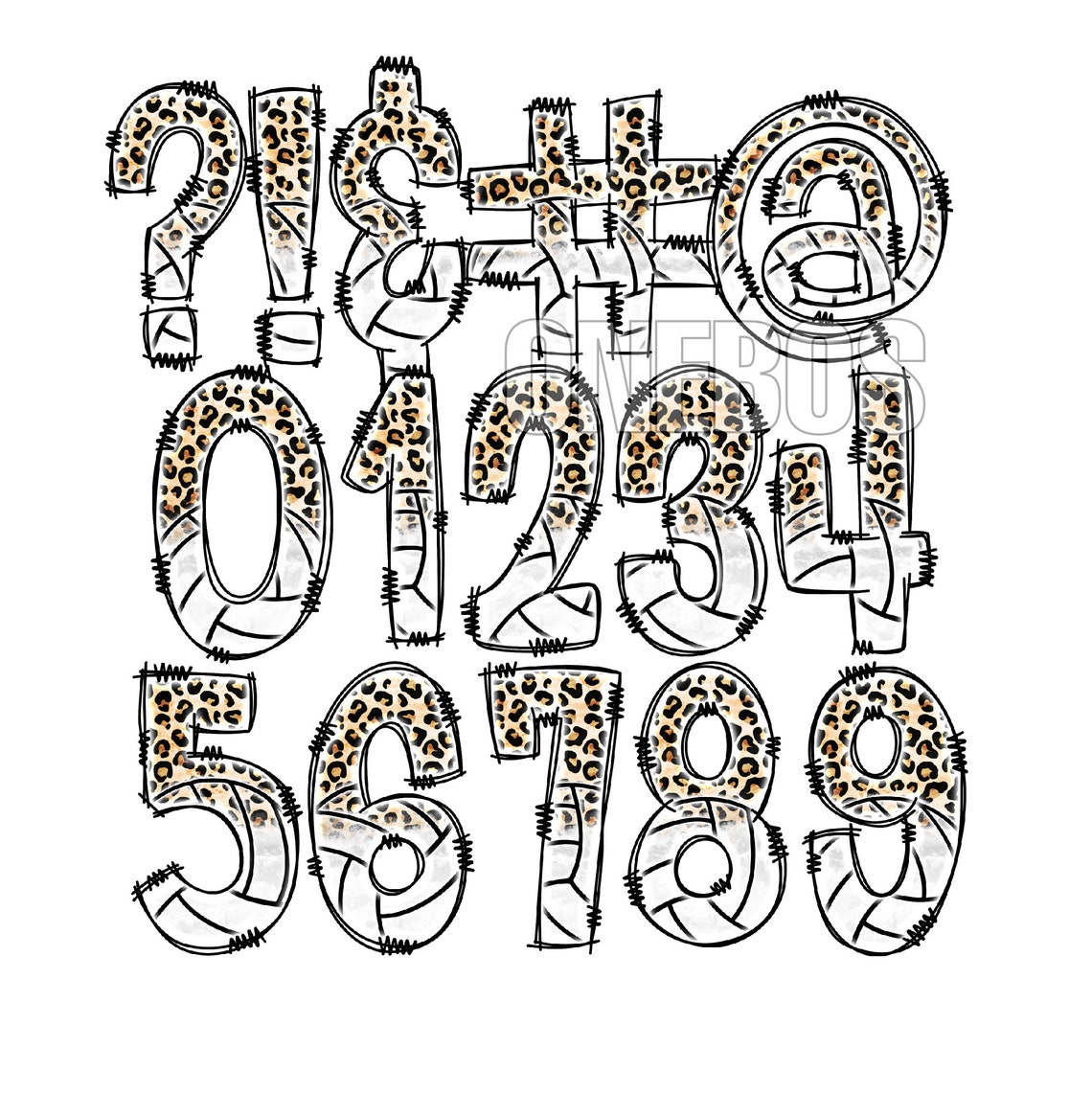 Volleyball Letters PNG Split Leopard Grooves Background - Etsy