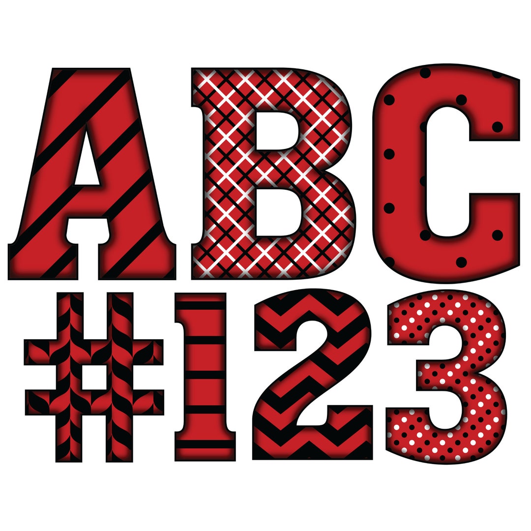 Digital Download | Chunky Red Black White Pattern Fill | PNG Clipart ...