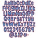 Stars Stripes Sequin Alphabet PNG Pack, Faux Embroidery Stitch Alpha ...