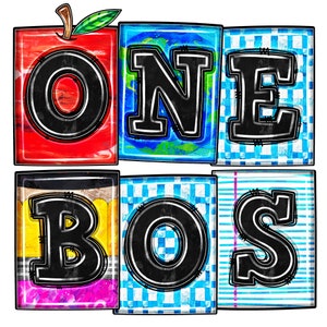 5 Boxy School Doodle Alphabet PNG, Digital Download, Casual Hand Drawn ...