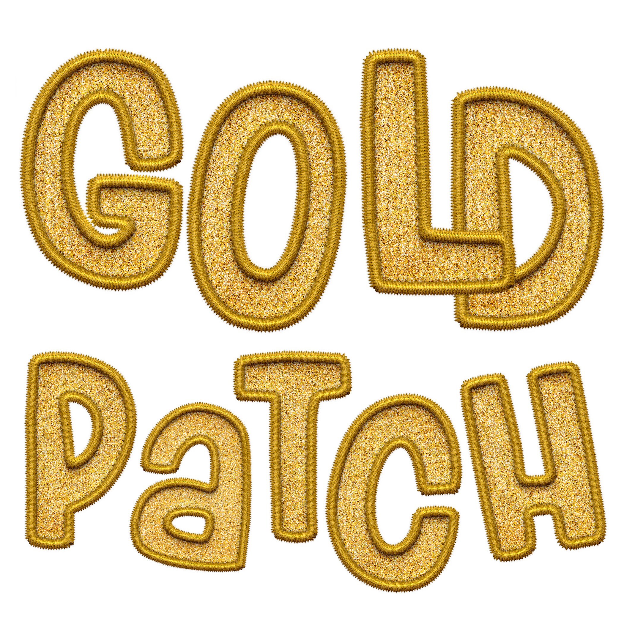 Digital Download | Gold Glitter Faux Patch-style Applique With ...