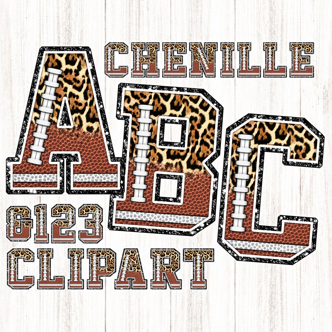 Football Letters PNG, Leopard and Laces Stitch, Background Pattern ...