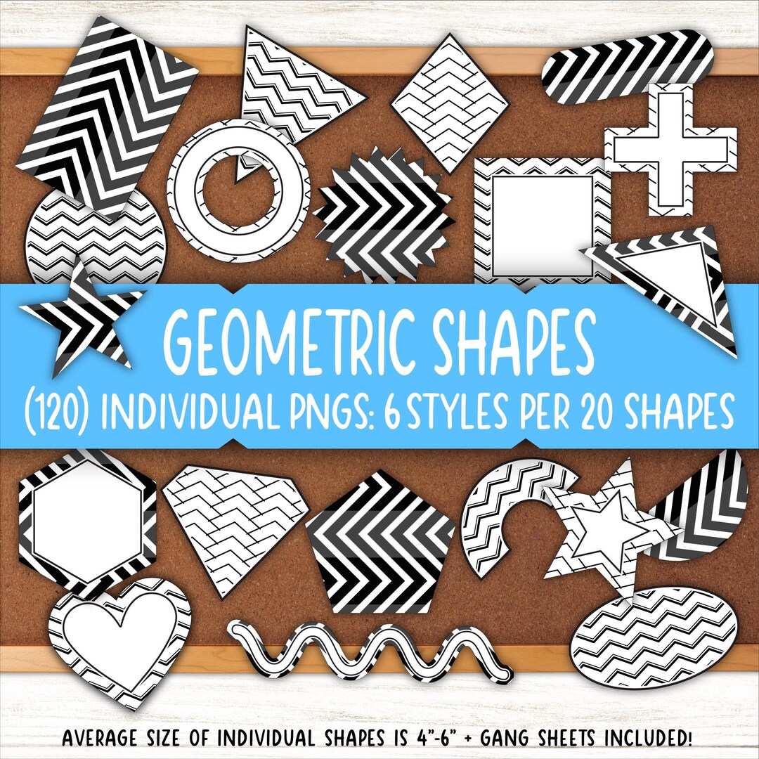 Shape & Design Frame Pack | Black and White, Use Less Ink - Ink Saver ...