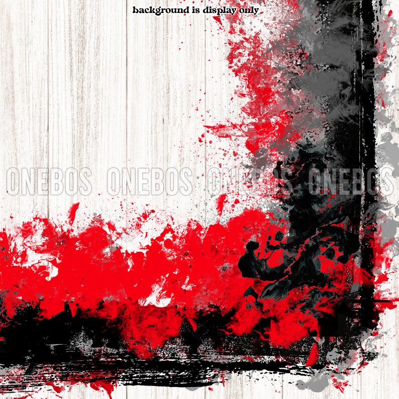 Grunge Red & Grey Background Backsplash Distress Frame - Etsy