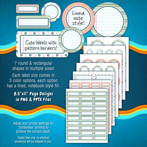 Label Sheet Templates, Editable Text | Avery Compatible | Boho ...